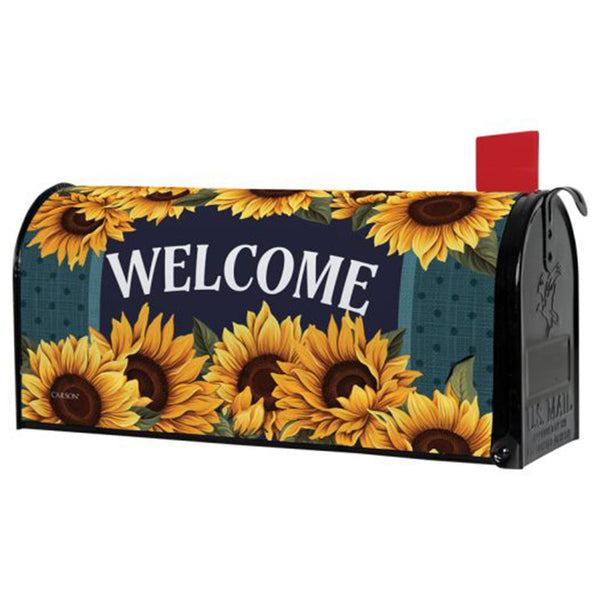Carson Sunflower Welcome Mailbox Cover - Flagsrus.org