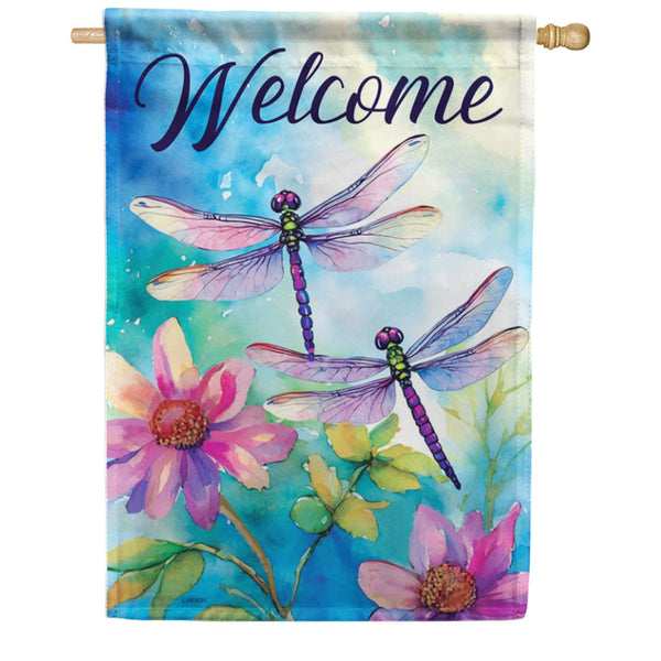 Dragonfly Splash House Flag - Flagsrus.org