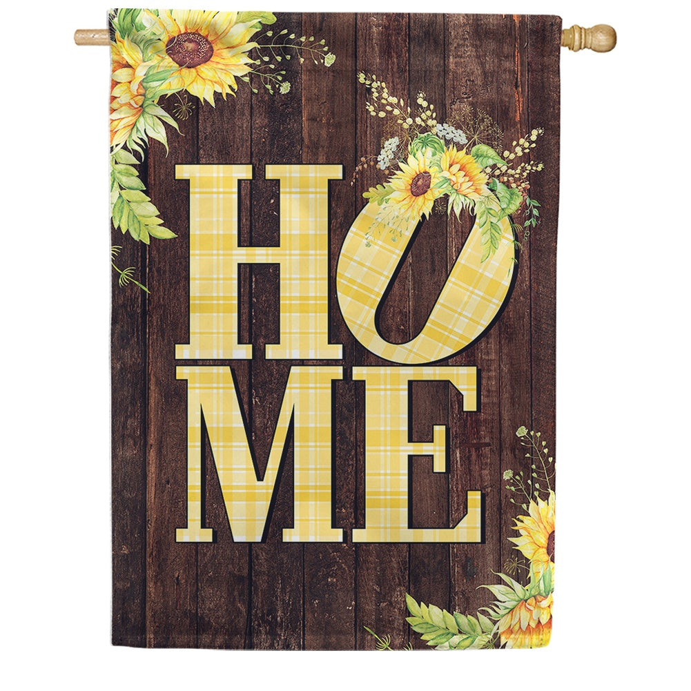 Custom Decor Sunflower Home Double Sided House Flag: Flagsrus.org